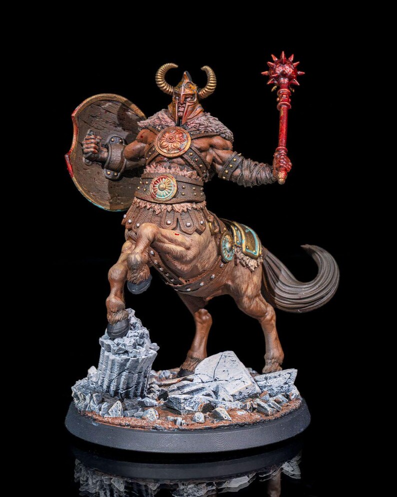 Centaur Warrior RPG Model W/ Base | 32mm and 75mm Scale Options | D&D ...