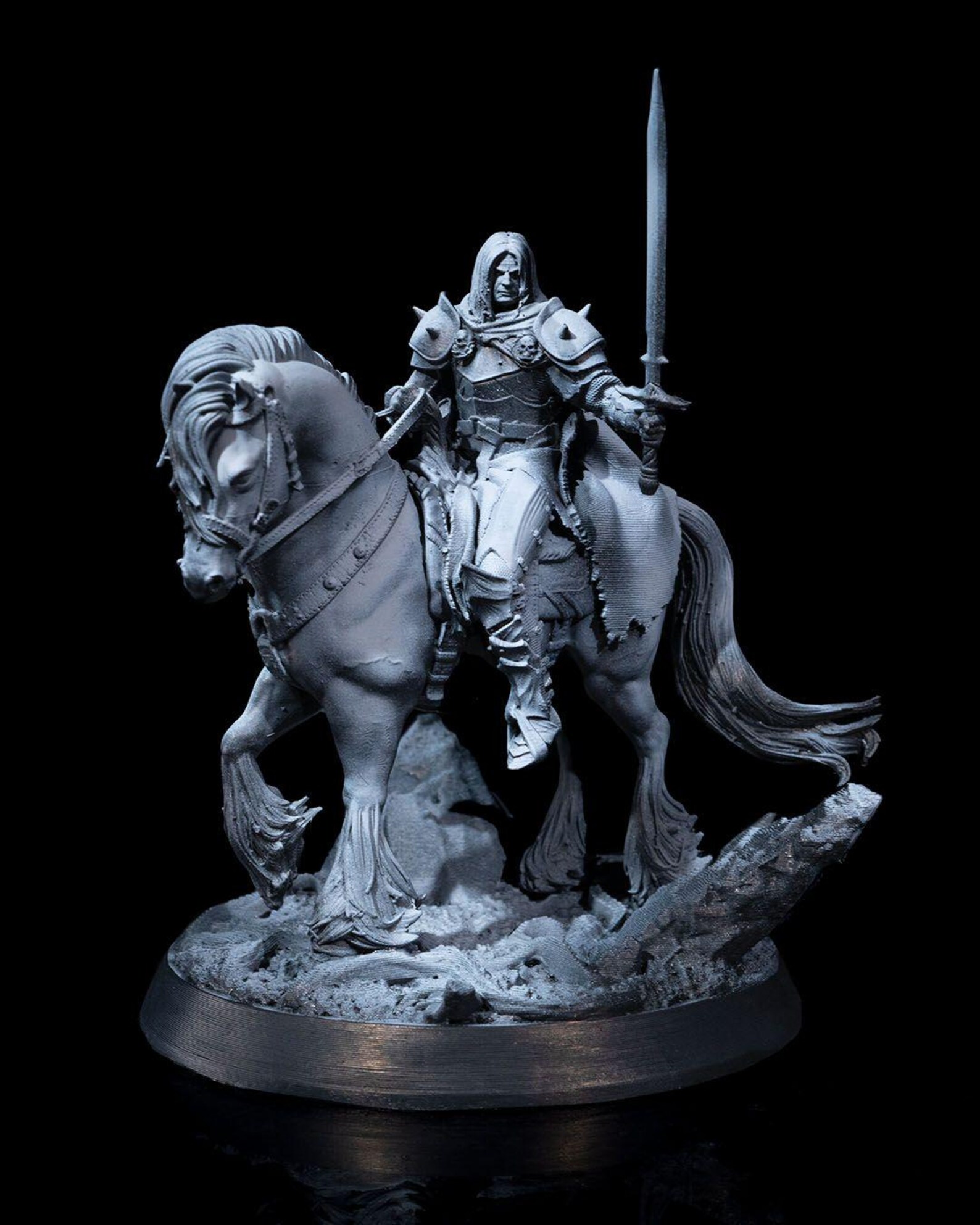 Mounted Knight RPG Model W/ Base | 32mm and 75mm Scale Options | D&D ...