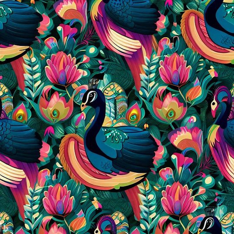 10 Beautiful Peacock Design Patterns - Etsy