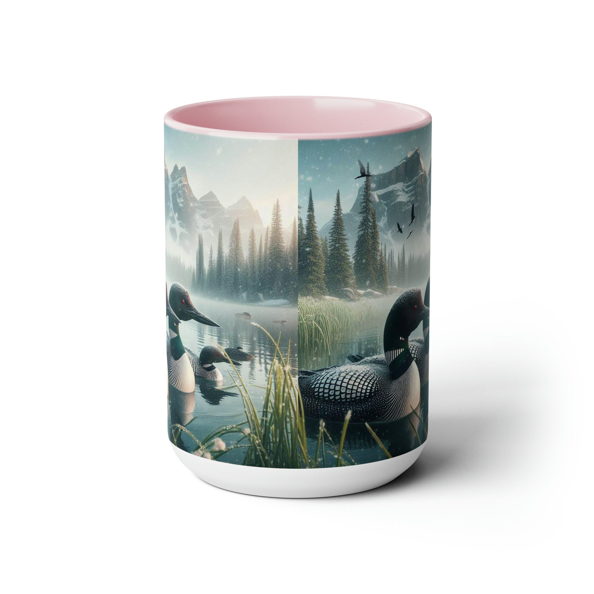Two-tone Coffee Mugs, 15oz Loons in the Dawn - Etsy