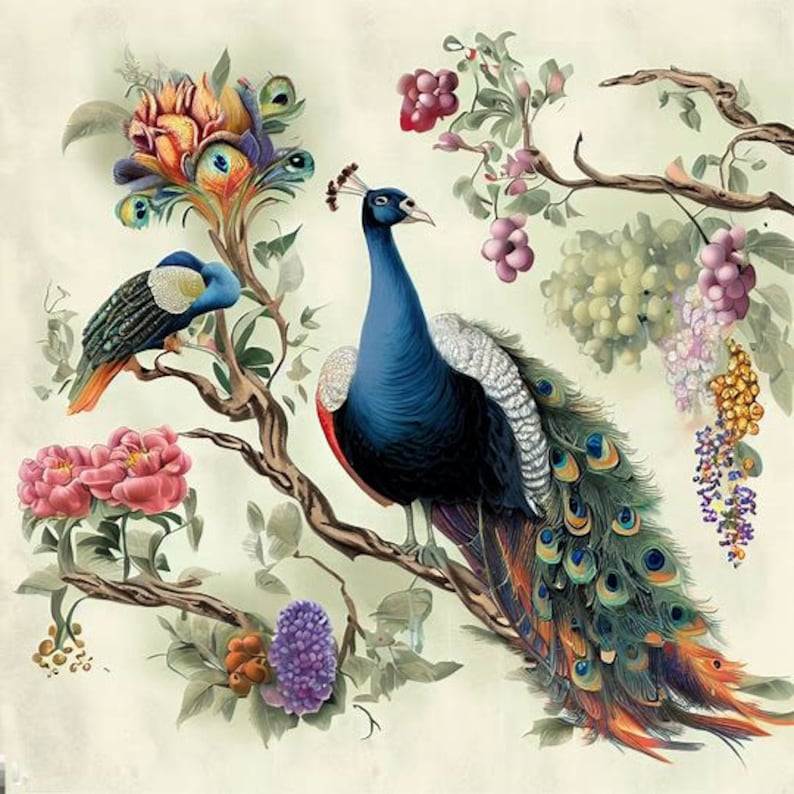 10 Beautiful Peacock Design Patterns - Etsy