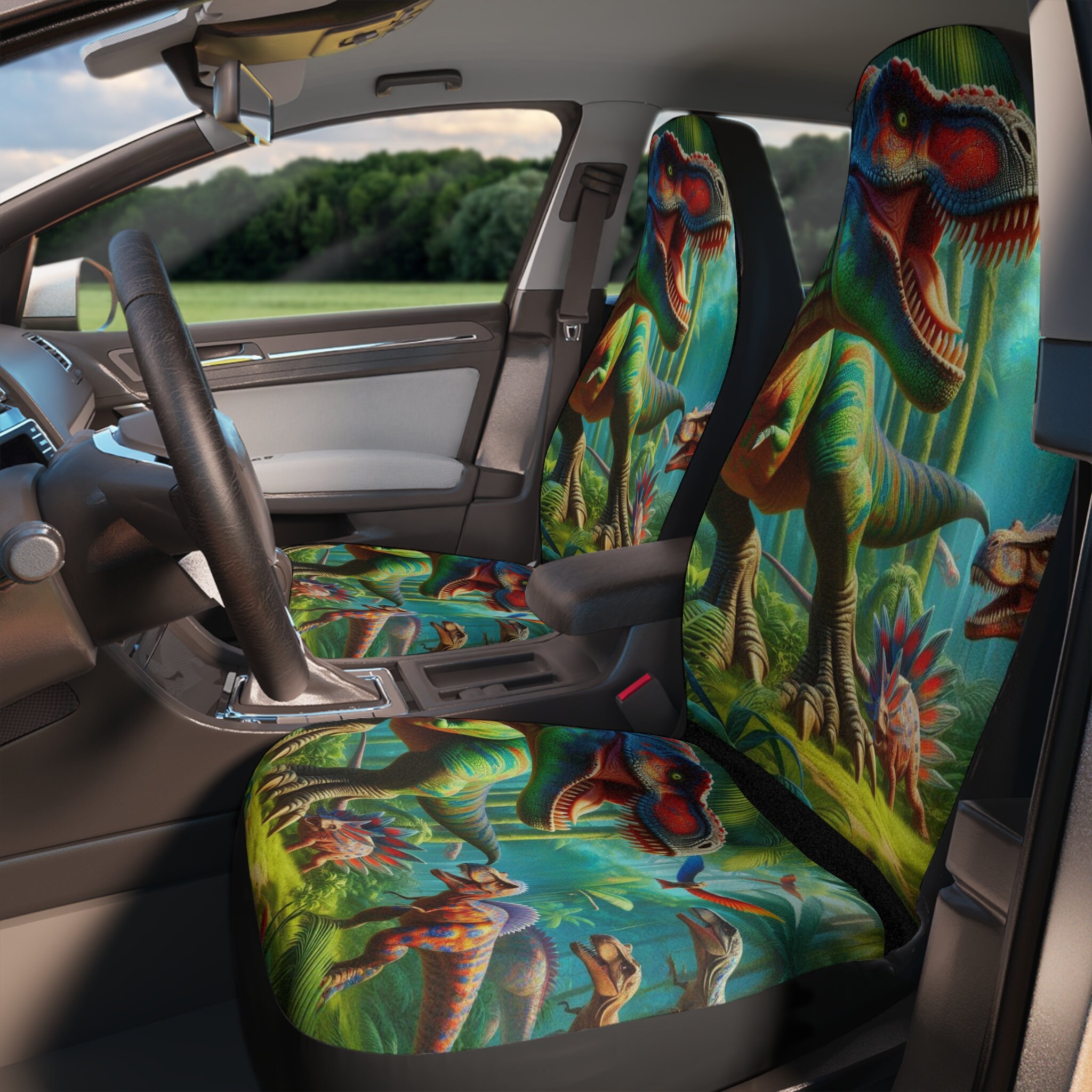 T-rex Dinosaurs in the Jungle by Tambrey Jolenia Car Seat Covers - Etsy