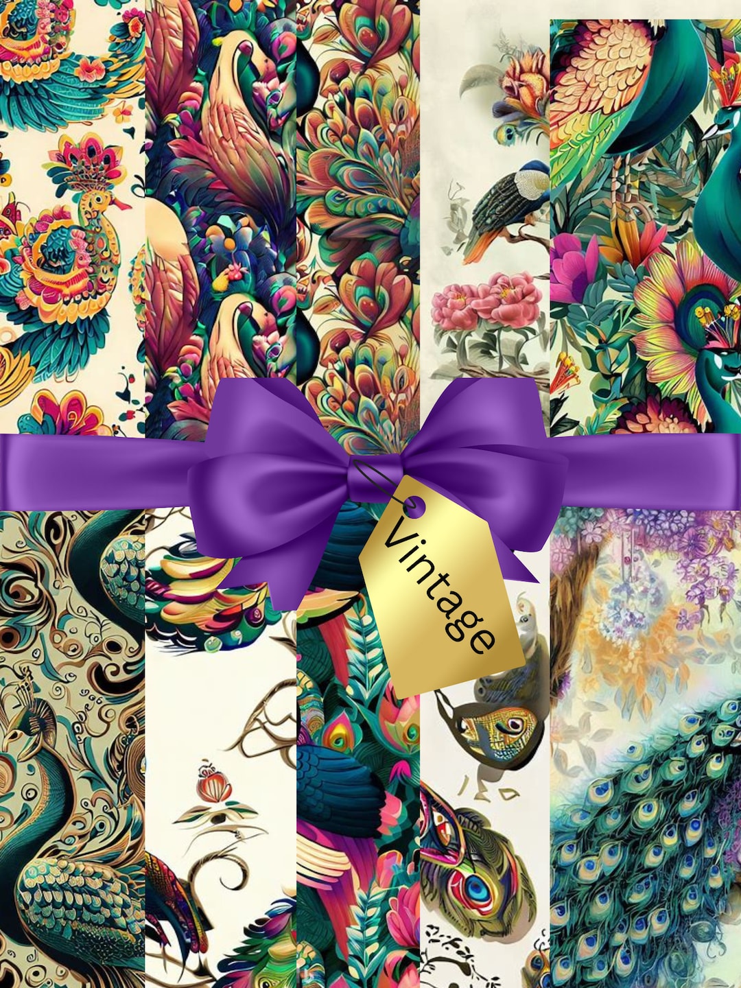 10 Beautiful Peacock Design Patterns - Etsy