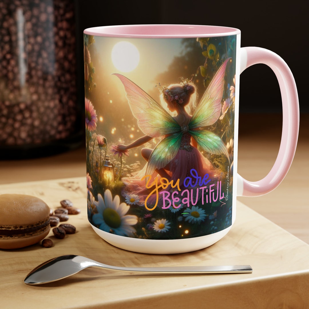 Your Are Beautiful Fairy Two-tone Coffee Mugs, 15oz - Etsy