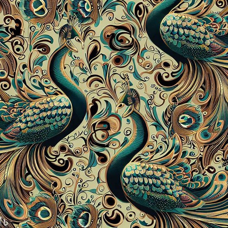 10 Beautiful Peacock Design Patterns - Etsy