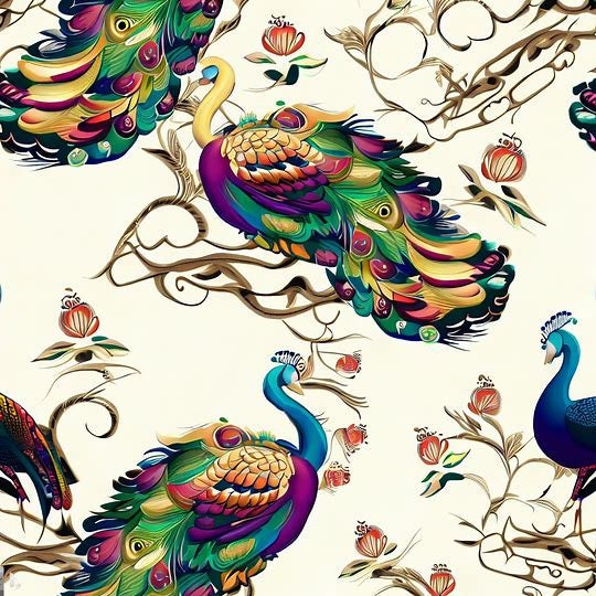 10 Beautiful Peacock Design Patterns - Etsy
