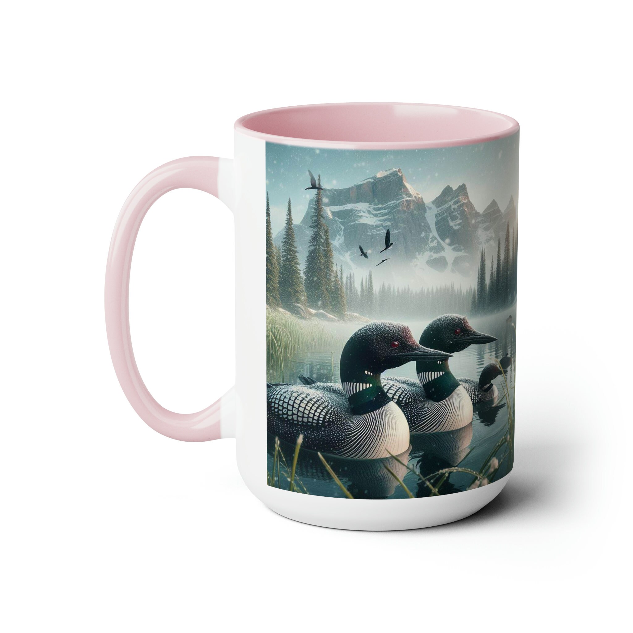 Two-tone Coffee Mugs, 15oz Loons in the Dawn - Etsy