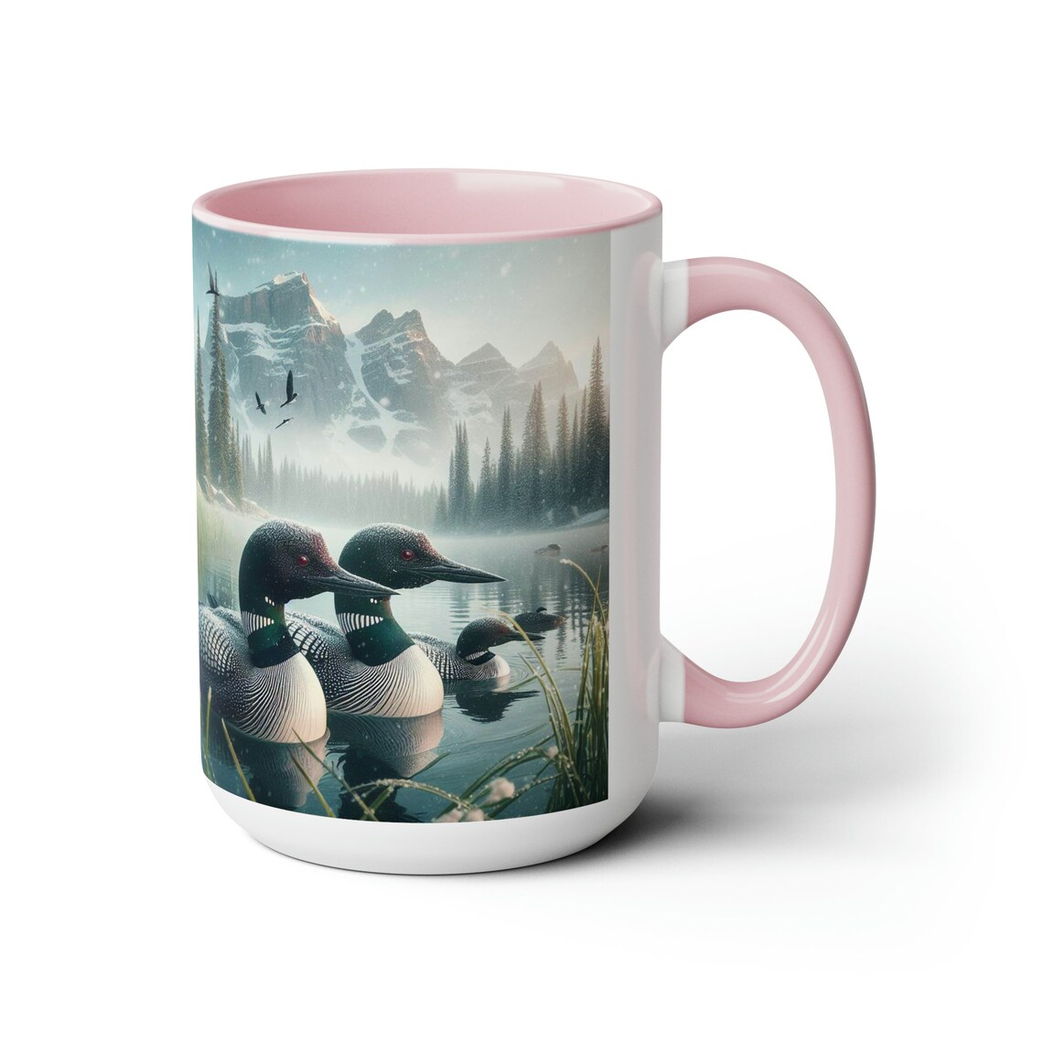 Two-tone Coffee Mugs, 15oz Loons in the Dawn - Etsy