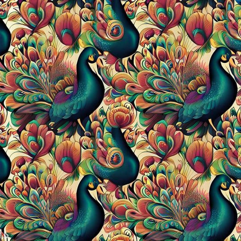 10 Beautiful Peacock Design Patterns - Etsy