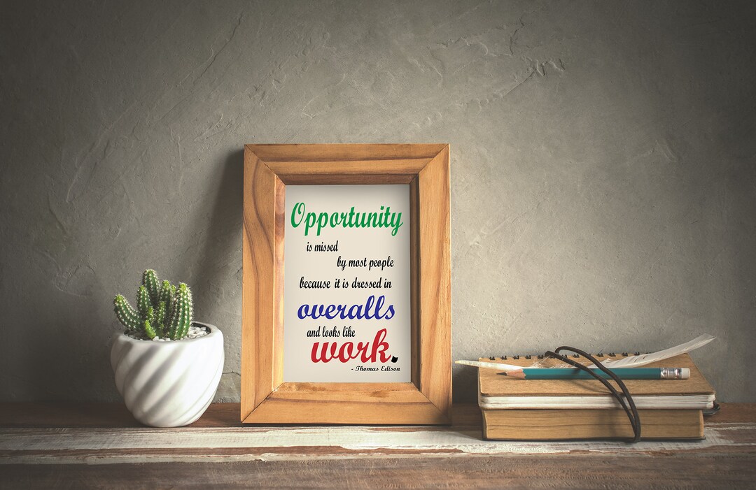 Thomas Edison Inspirational Downloadable Printable Quote - Etsy