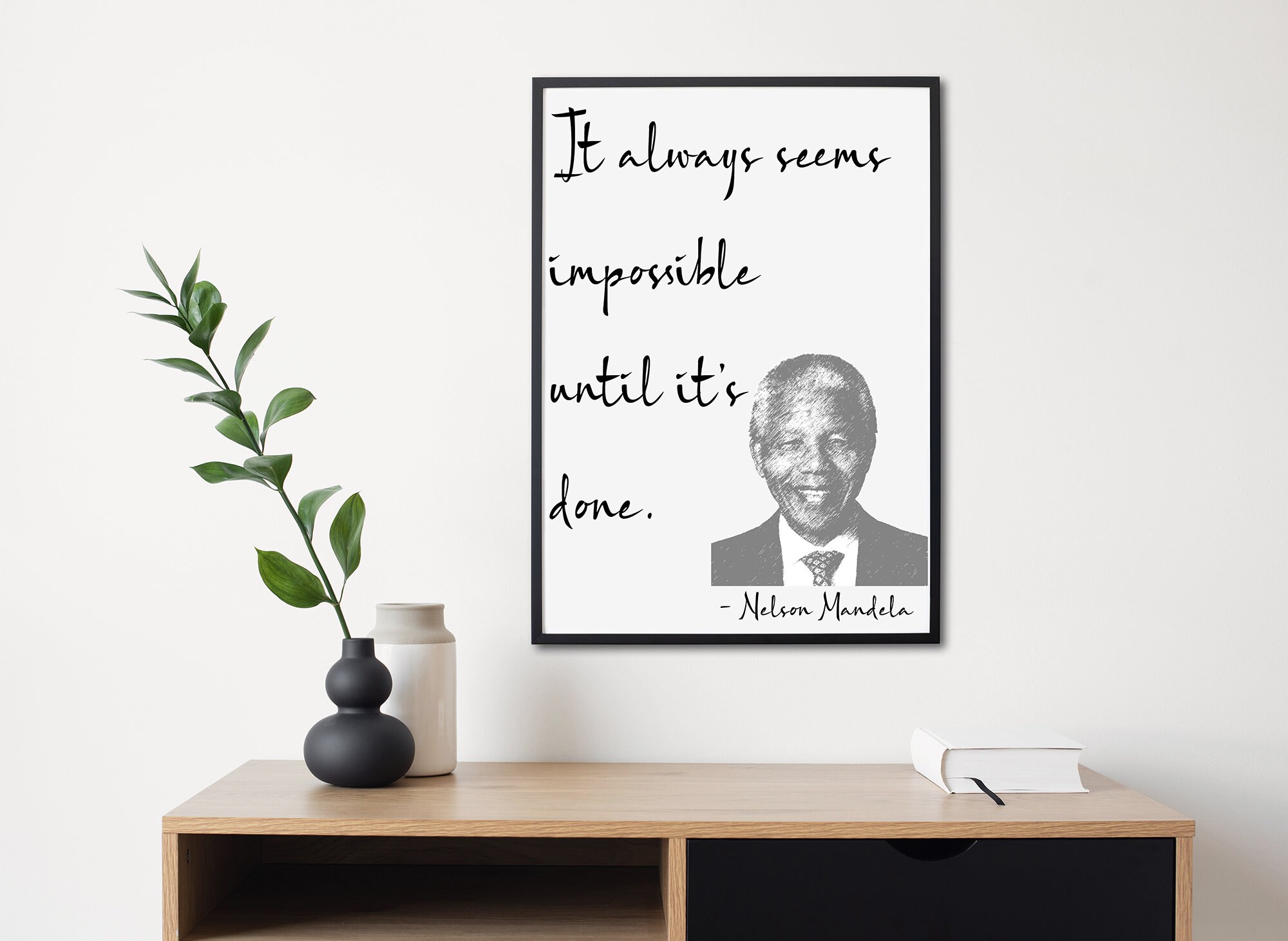 Nelson Mandela Printable Motivational Poster - Etsy