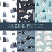 Arctic Patterns Winter Digital Paper Polar Bear Seamless Patterns Hand ...