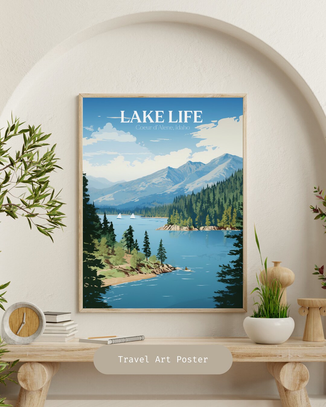 Lake Day Poster Lake Life Wall Art Vacation Home Lake Digital Print ...