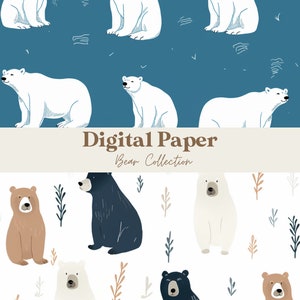 Bear Patterns Bear Theme Bear Themed Room Commercial Use Bear Digital ...