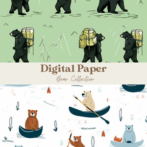 Bear Patterns Bear Theme Bear Themed Room Commercial Use Bear Digital ...