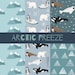 Arctic Patterns Winter Digital Paper Polar Bear Seamless Patterns Hand ...