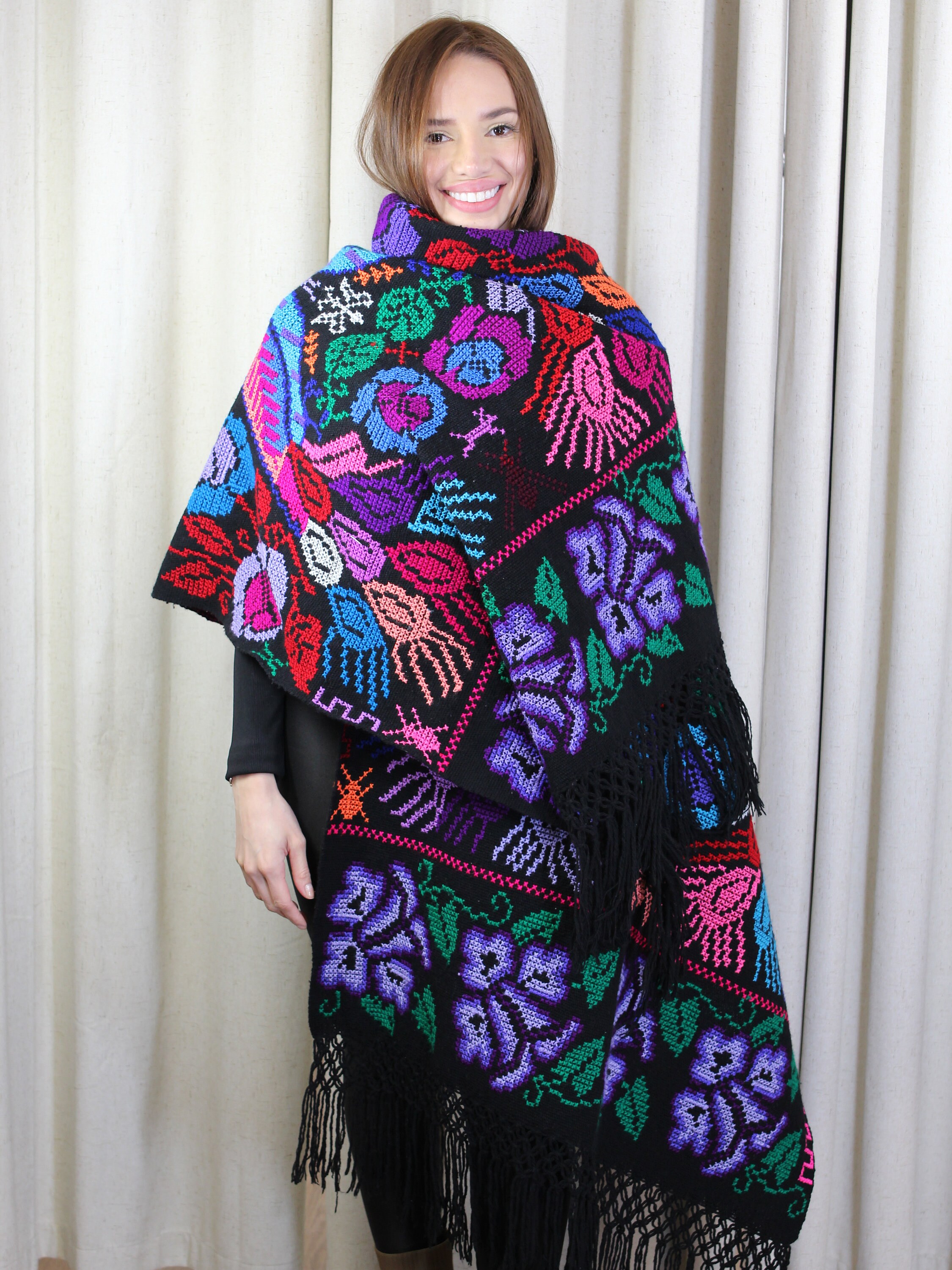 Woven | Hand-embroidered Rebozo - Etsy