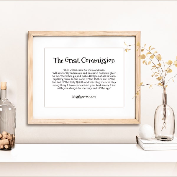 Great Commission Wall Art - Etsy