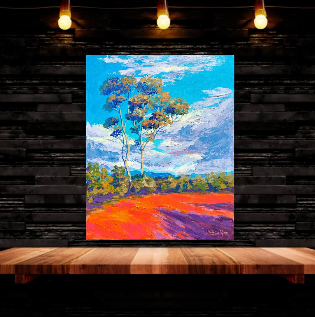 Gum Tree Painting Australian Landscape Outback Original Art Artwork ...