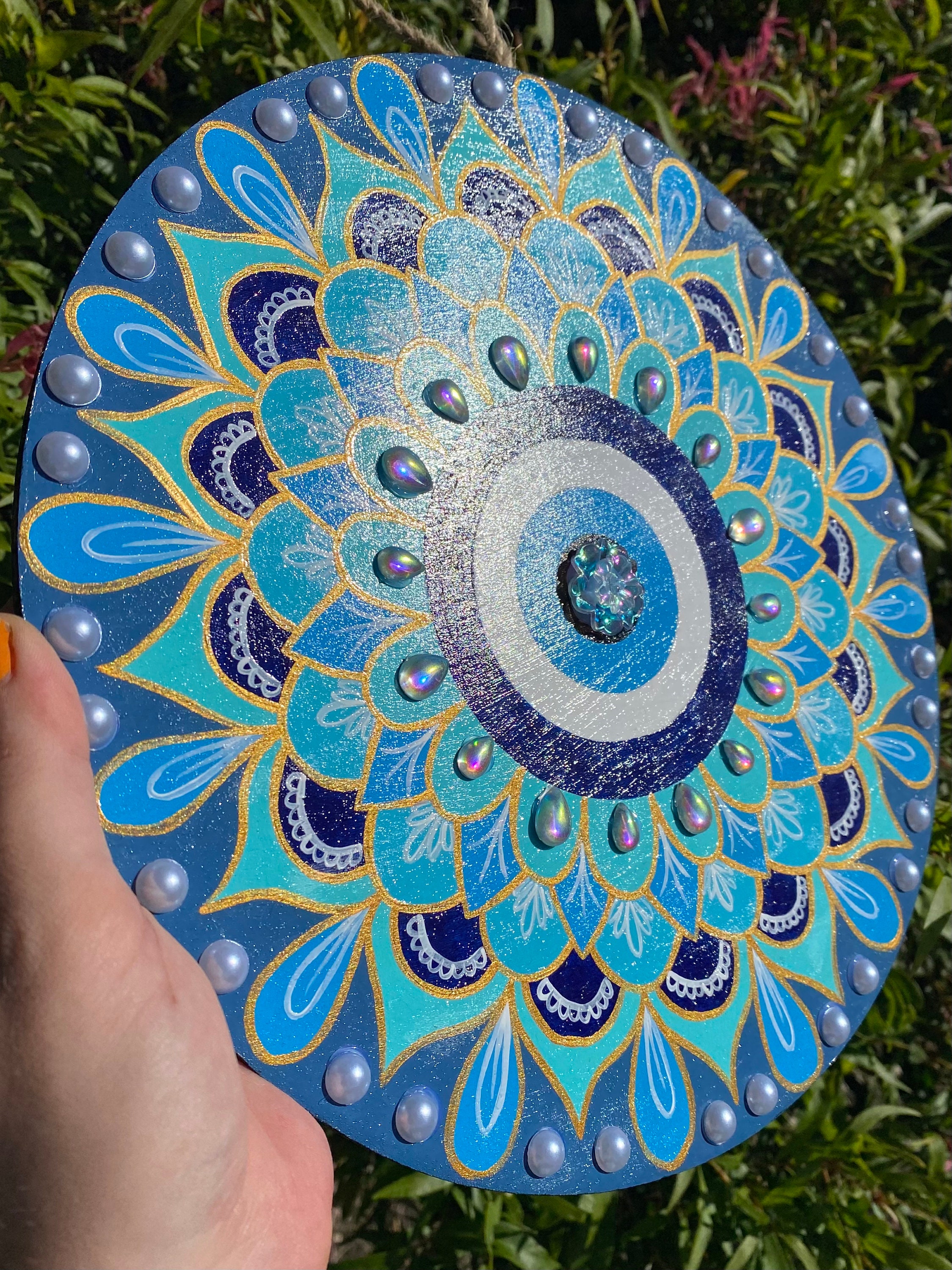 Evil Eye Mandala Wall Art Wall Decor Home Decor With Free Gift Evil Eye ...