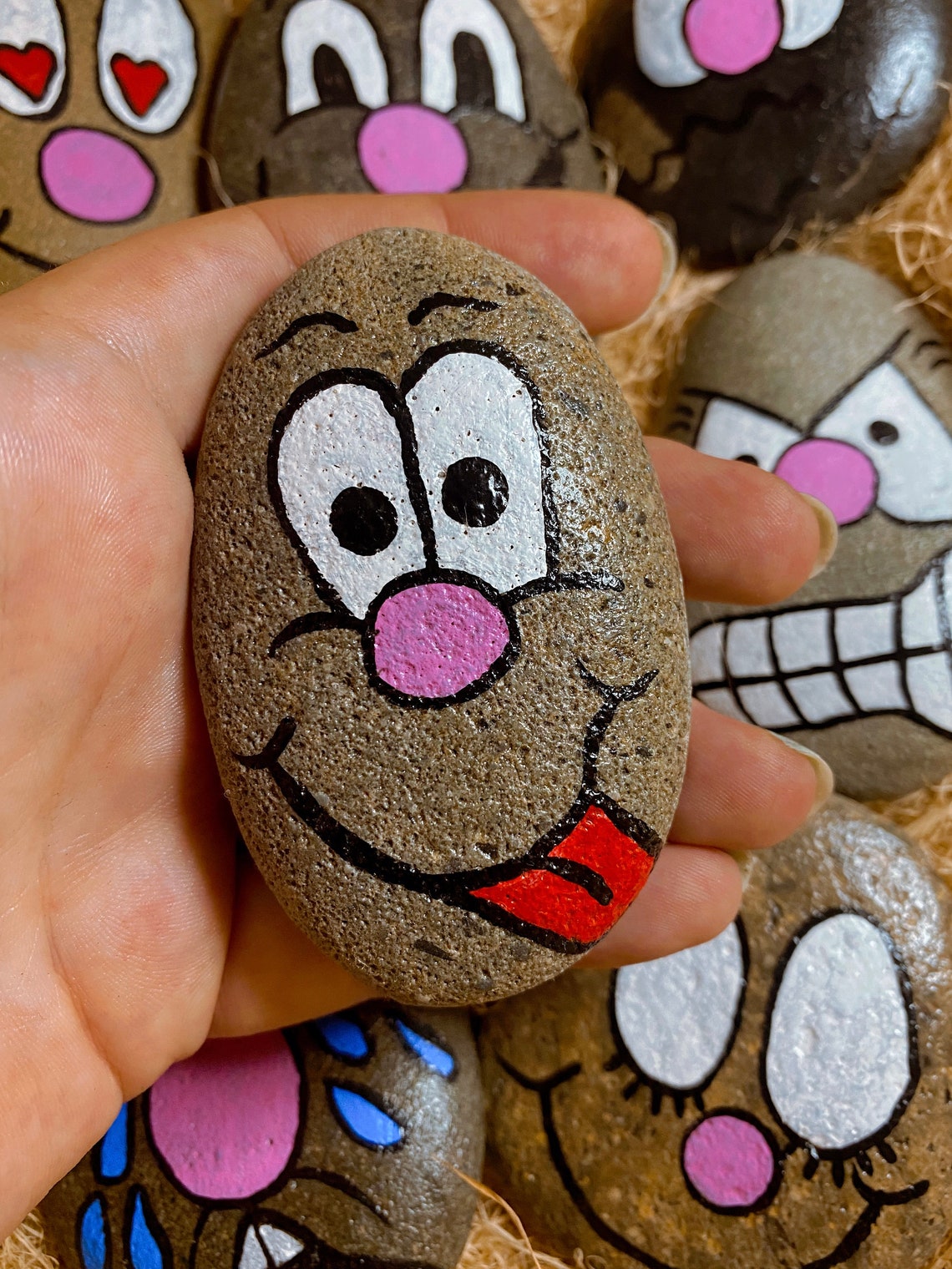 Montessori Emotion Stone Set Emotional Intelligence Education - Etsy