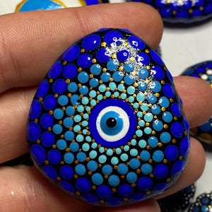 Evil Eye Art Evil Eye Protection Evil Eye Stones Painted Rocks Mini ...