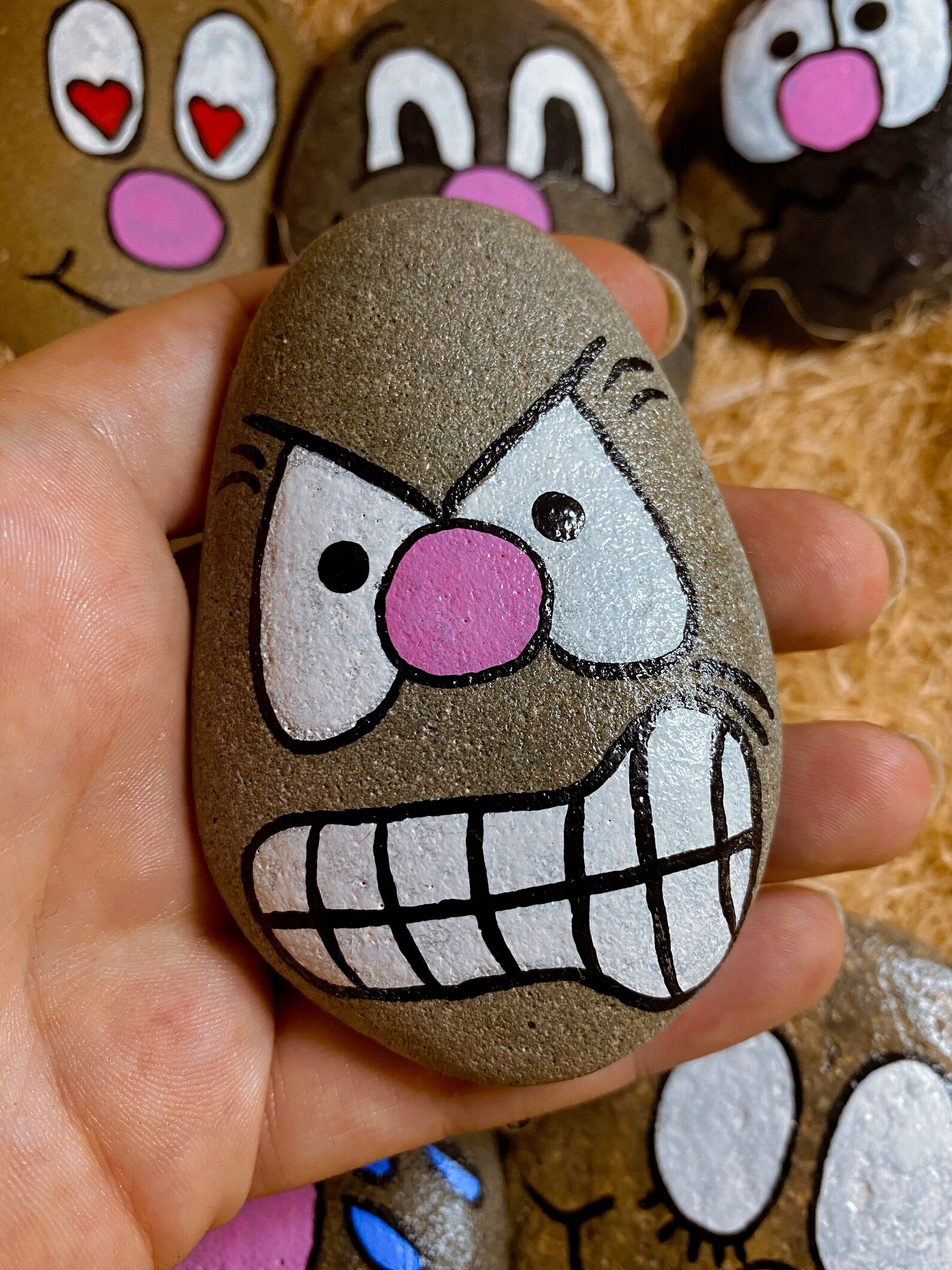 Montessori Emotion Stone Set Emotional Intelligence Education - Etsy