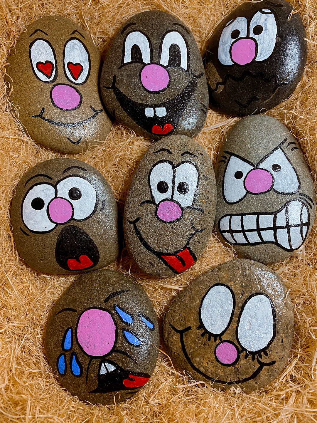 Montessori Emotion Stone Set Emotional Intelligence Education - Etsy