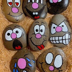 Montessori Emotion Stone Set Emotional Intelligence Education - Etsy