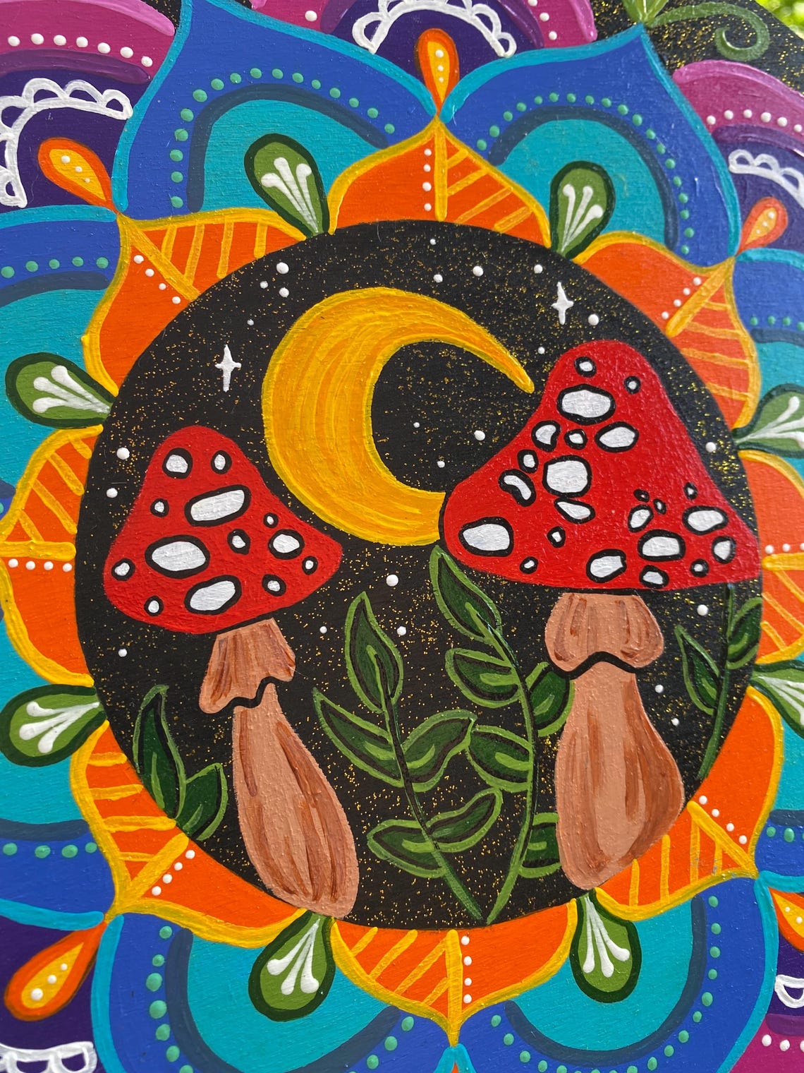 Mandala Wall Art Mushroom Decor Mushroom Art Mandala Mushroom Mandala ...