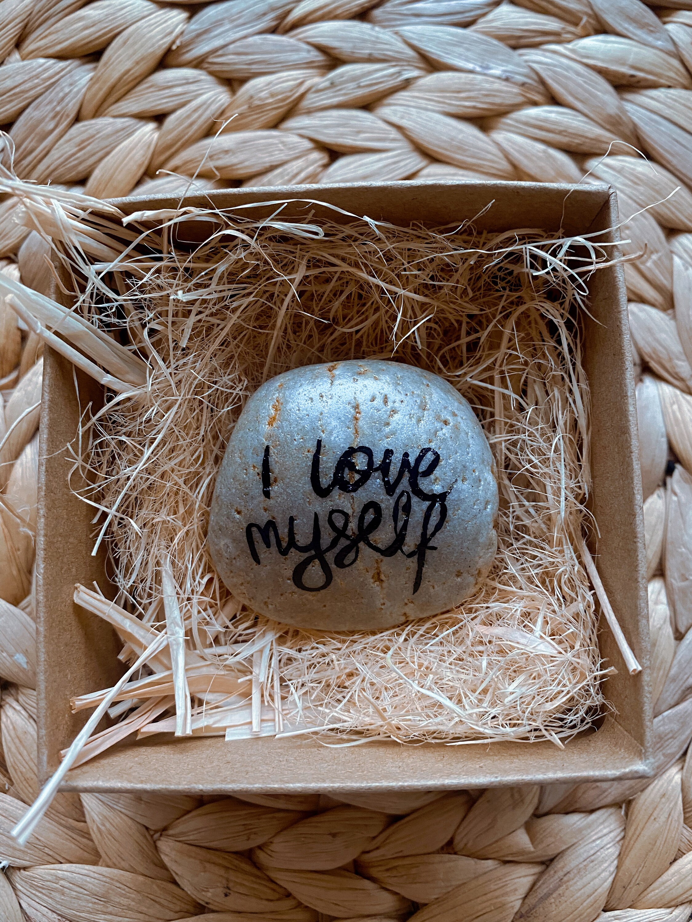 Plant Label Basil Garden Rock Hand Painted Rock Acrylic - Etsy