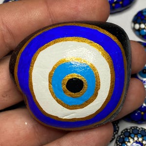 Evil Eye Art Evil Eye Protection Evil Eye Stones Painted Rocks Mini ...