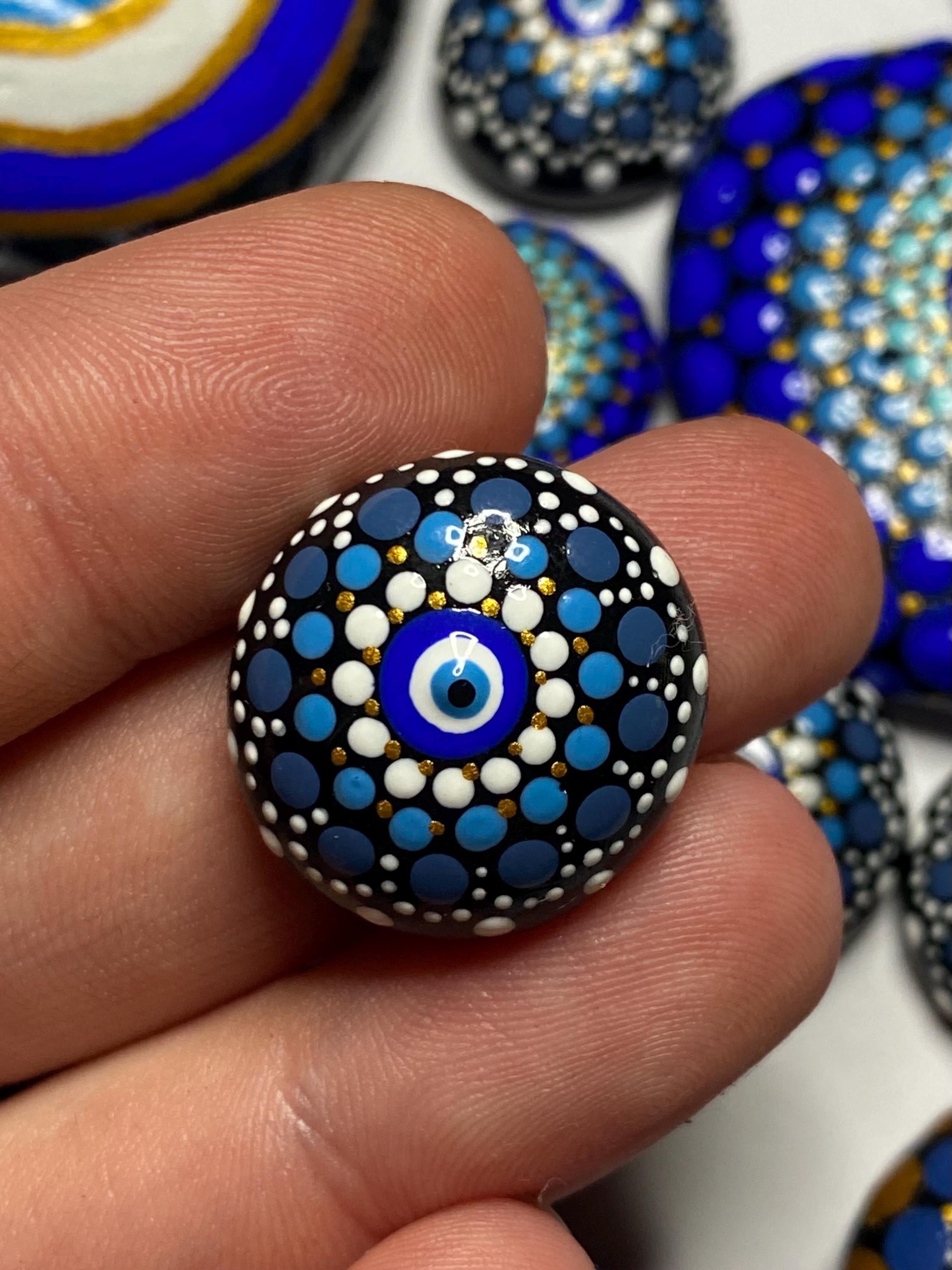 Evil Eye Art Evil Eye Protection Evil Eye Stones Painted Rocks Mini ...