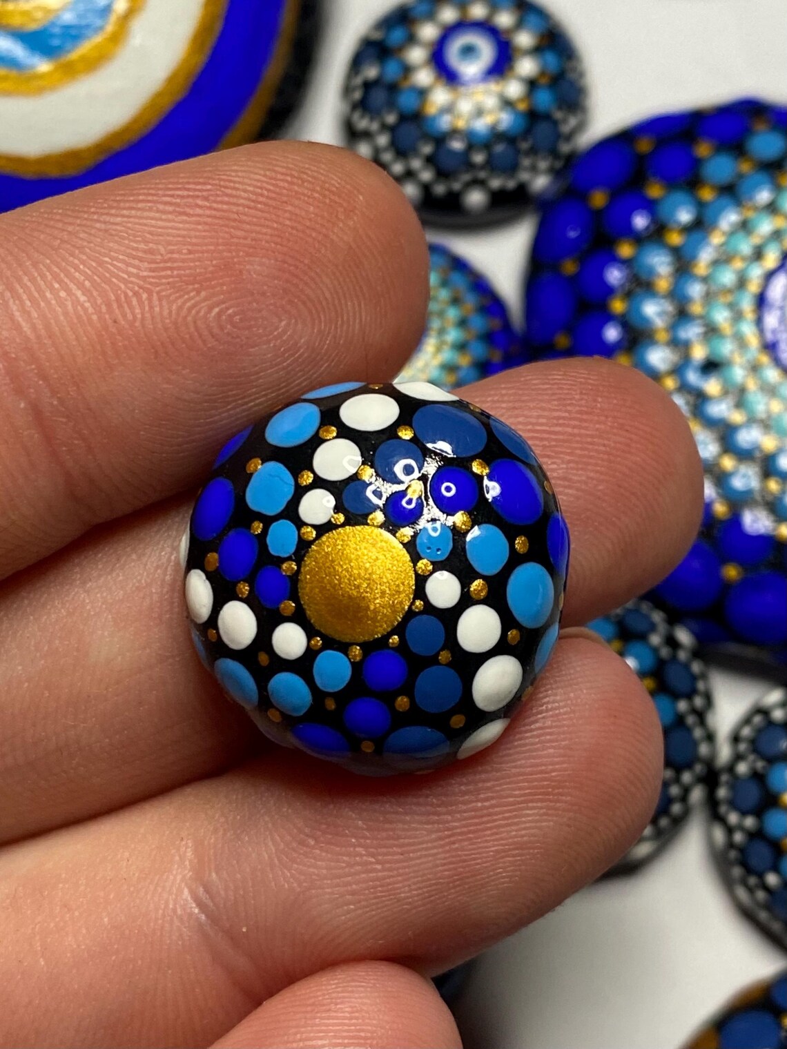 Evil Eye Art Evil Eye Protection Evil Eye Stones Painted Rocks Mini ...