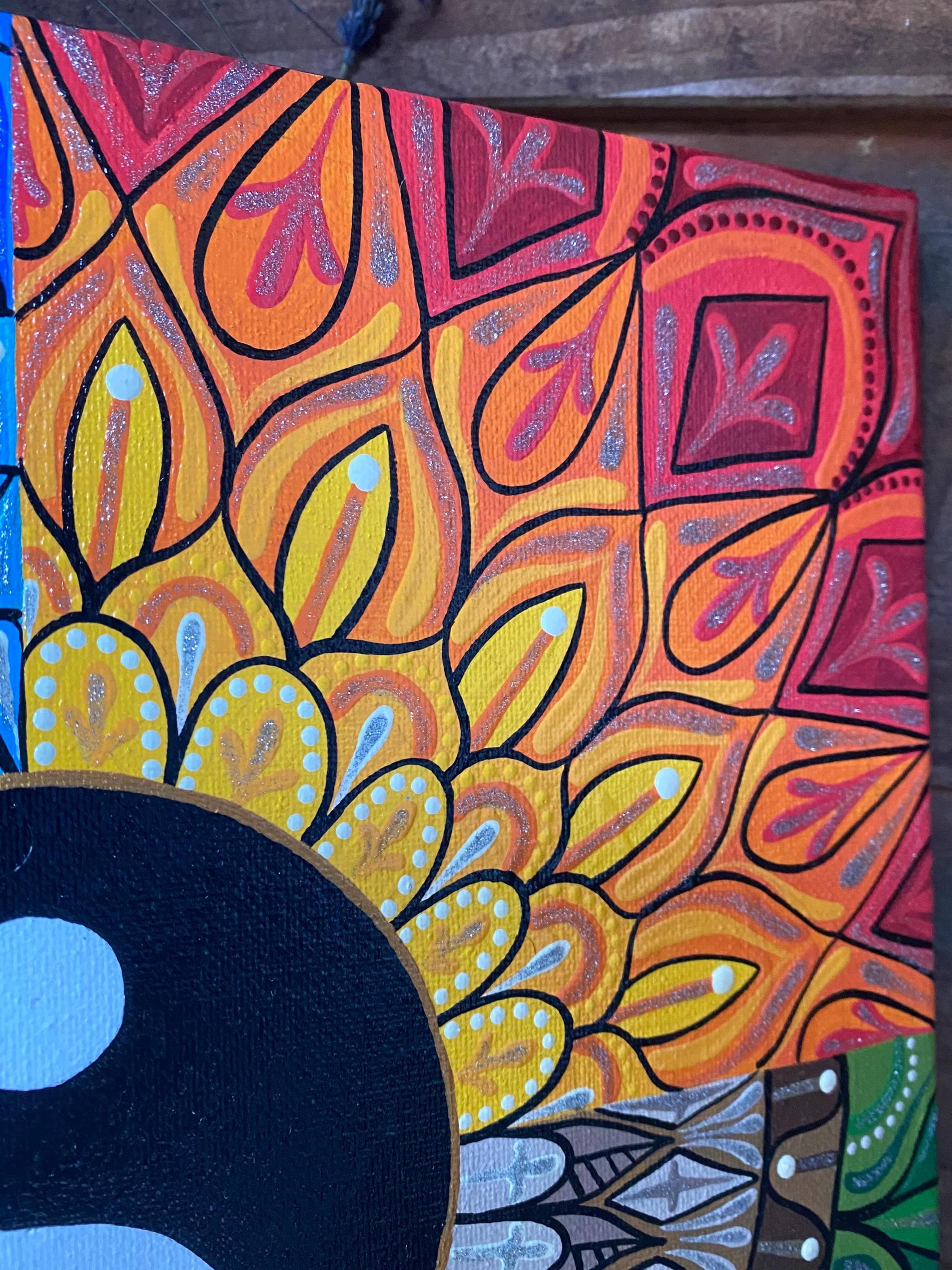 Ying Yang Art Handpainted Ying Yang Mandala Acrylic Painting Mandala ...