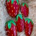 Strawberry Garden Stones Strawberry Rocks Painted Rocks Strawberry - Etsy
