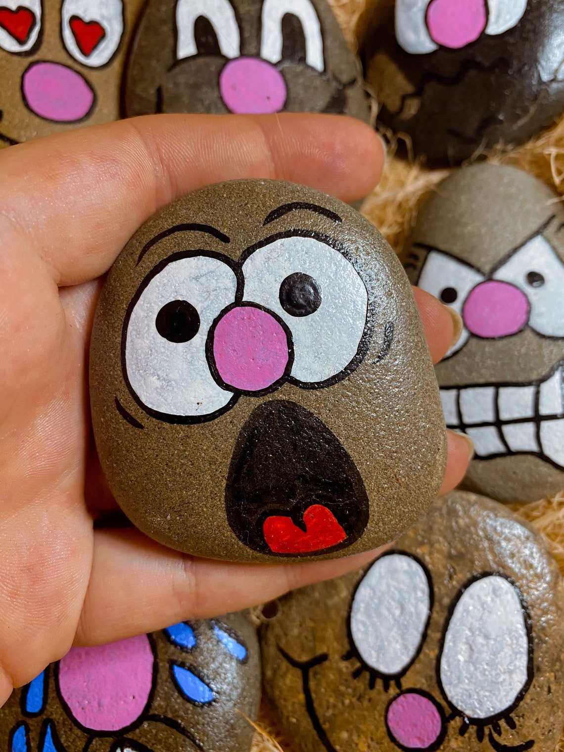 Montessori Emotion Stone Set Emotional Intelligence Education - Etsy