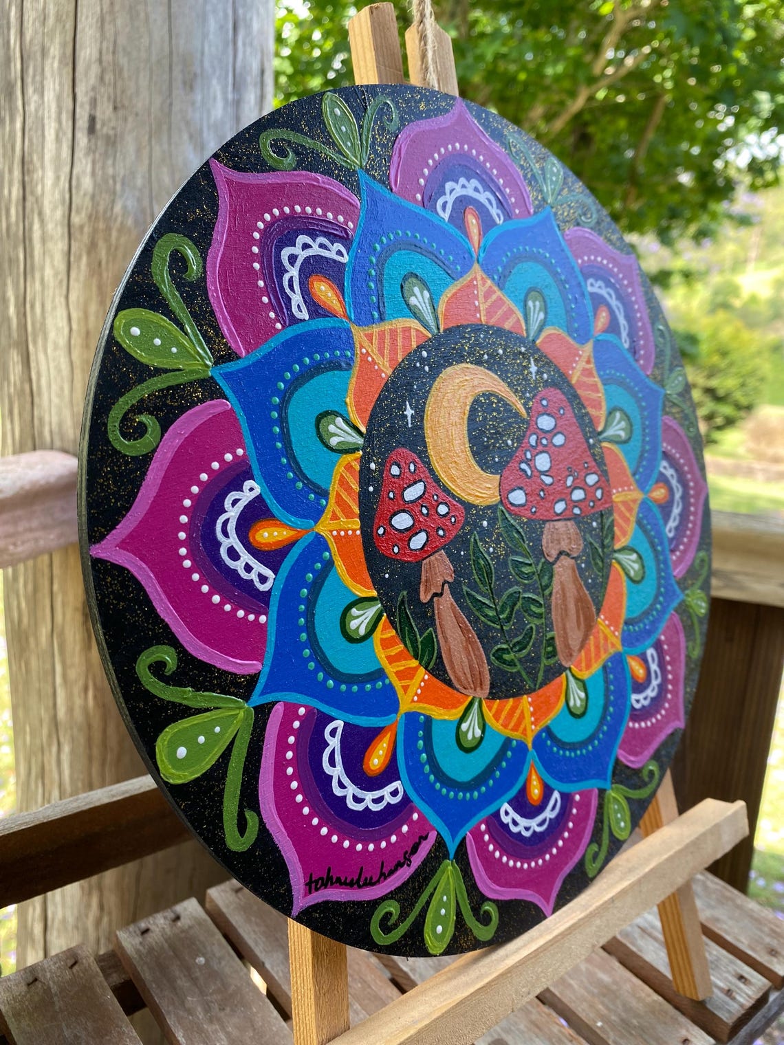 Mandala Wall Art Mushroom Decor Mushroom Art Mandala Mushroom Mandala ...