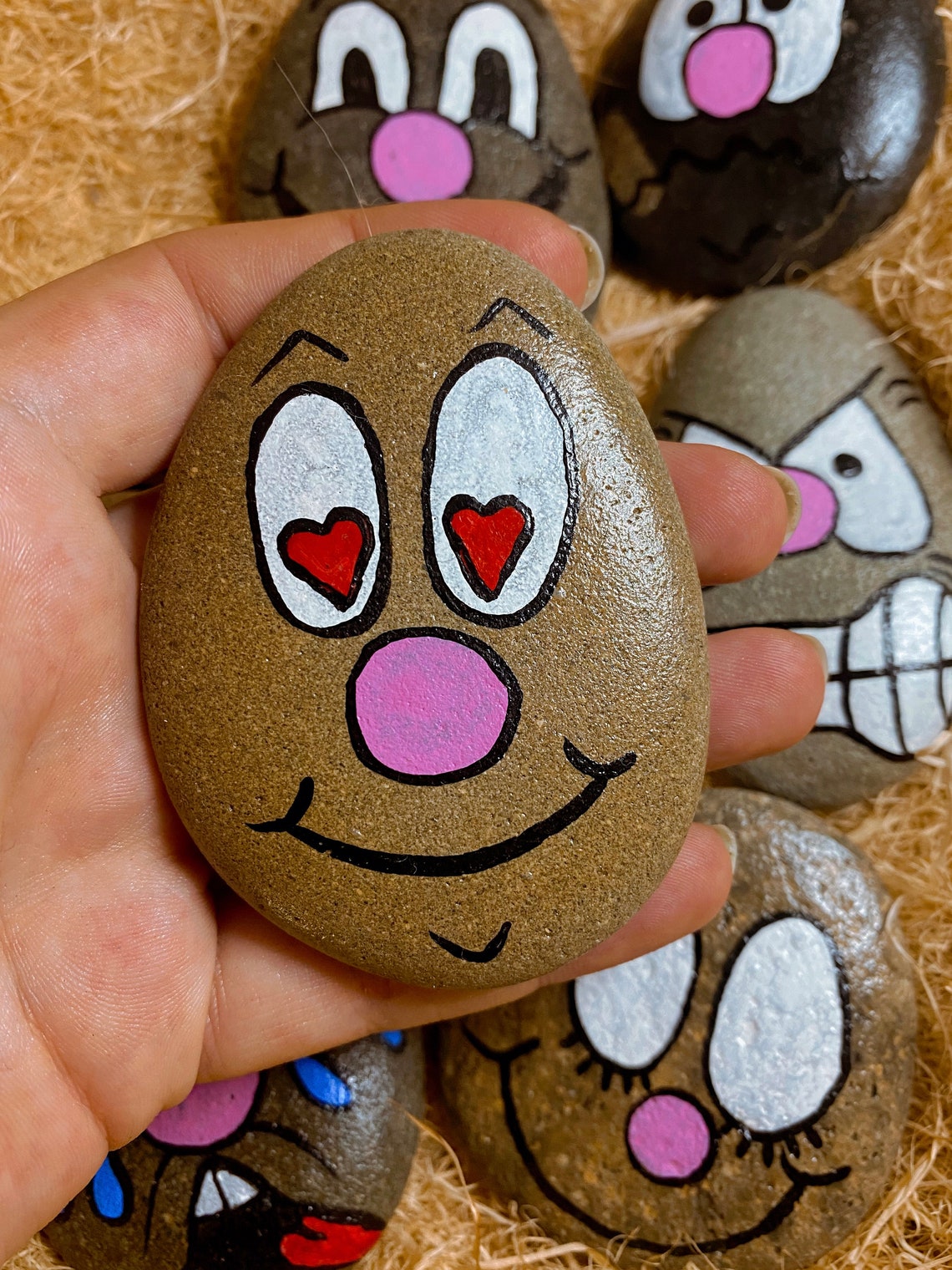 Montessori Emotion Stone Set Emotional Intelligence Education - Etsy