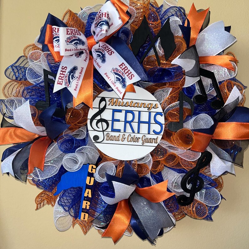 High School Marching Band & Color Guard Wreath - Etsy