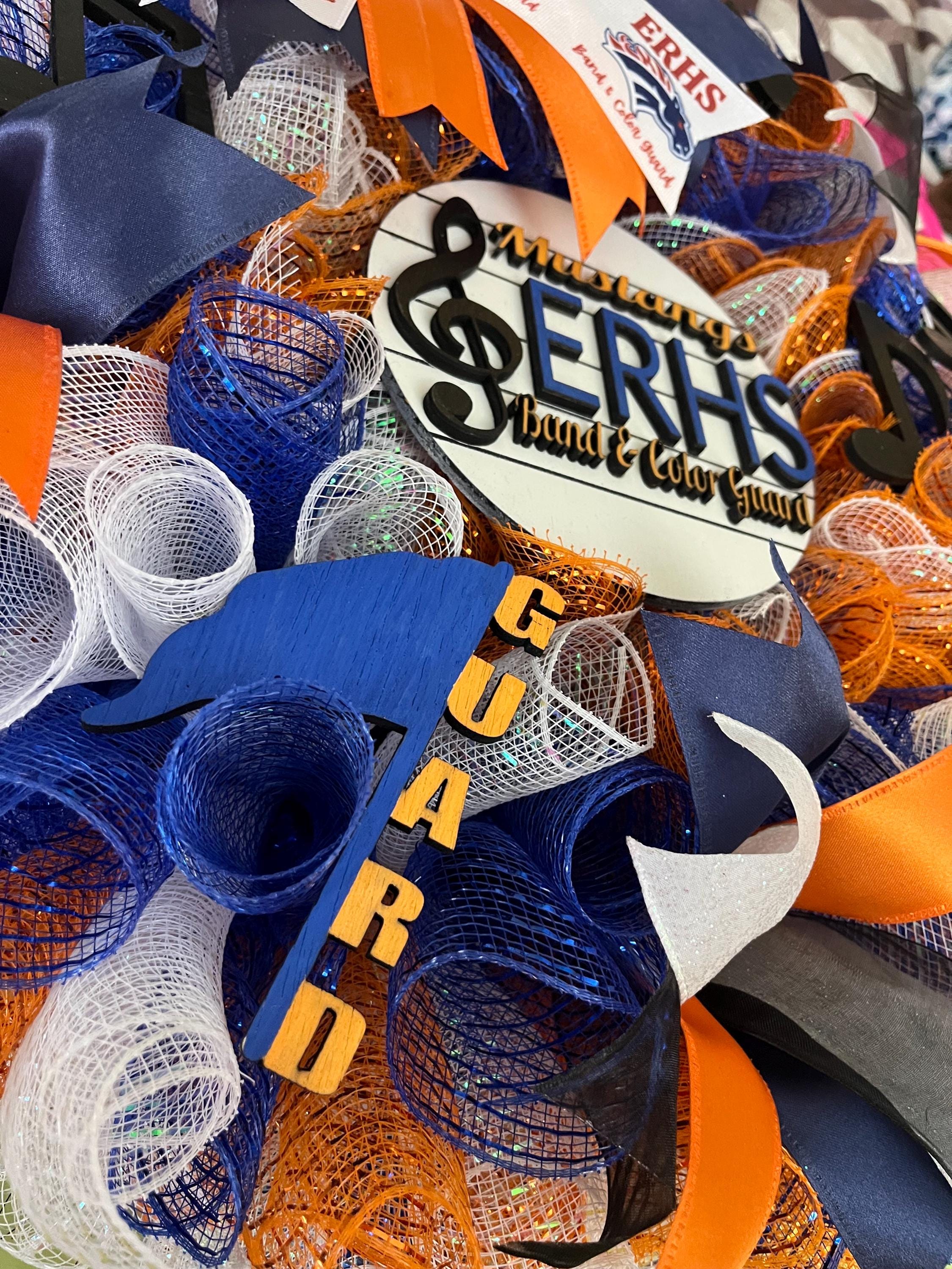 High School Marching Band & Color Guard Wreath - Etsy