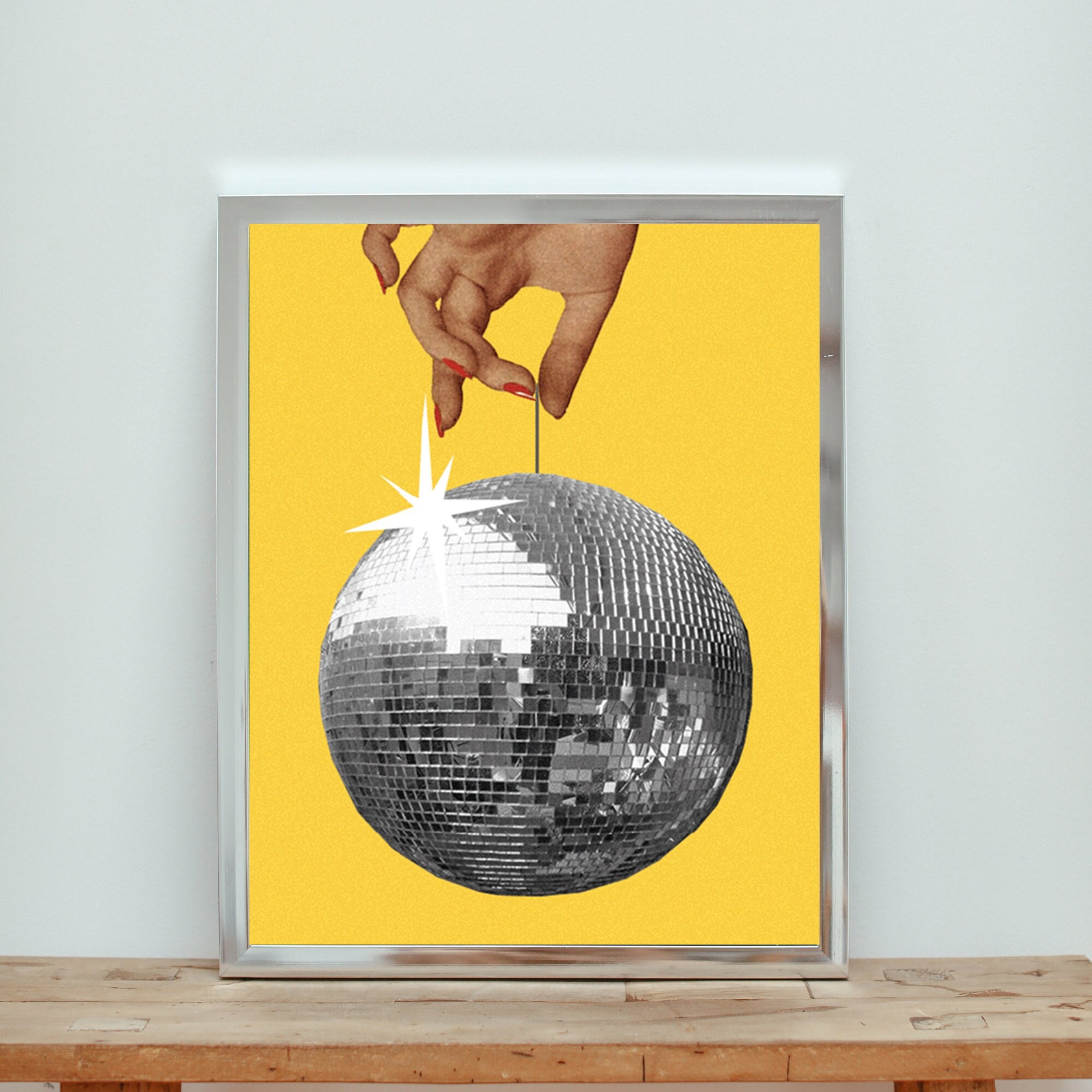 Disco Ball Poster | UNFRAMED | Party | Wall Art | Room Decor | Wall ...