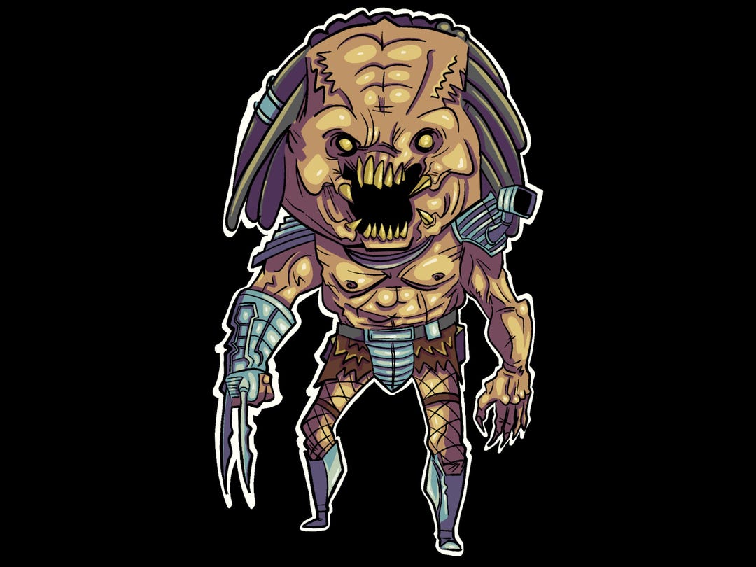 Angry Predator Sticker - Etsy
