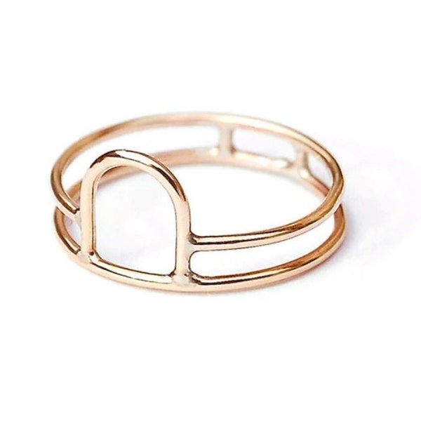 Half Circle Ring - Etsy