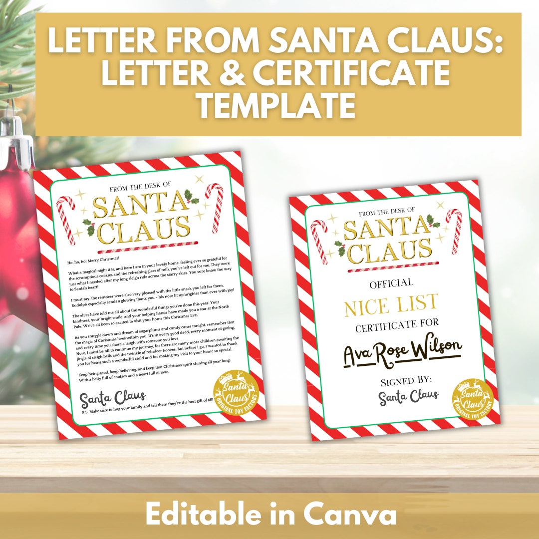 Letter From Santa, Secret Santa Ideas, Santa Letters, Nice List ...