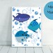 Alphabet Poster Sea Life Nursery Wall Art Watercolor - Etsy