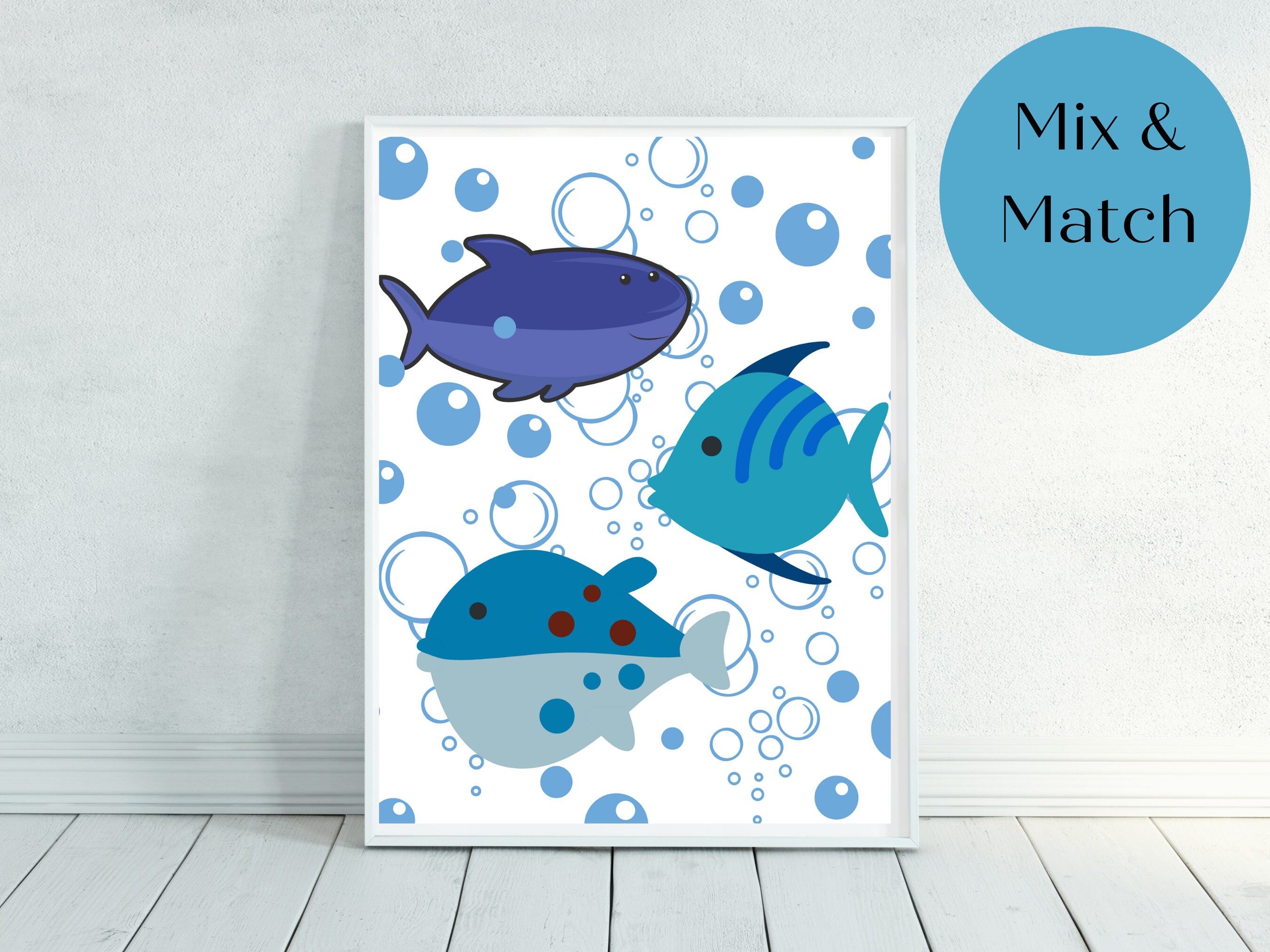 Alphabet Poster | Sea Life Nursery Wall Art | Watercolor Alphabet ...