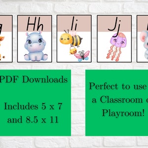 Classroom Decor Elementary | ABC Posters | Animal Alphabet Poster | ABC ...