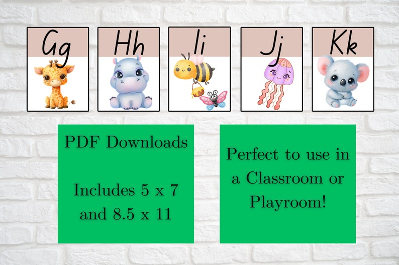 Classroom Decor Elementary | ABC Posters | Animal Alphabet Poster | ABC ...