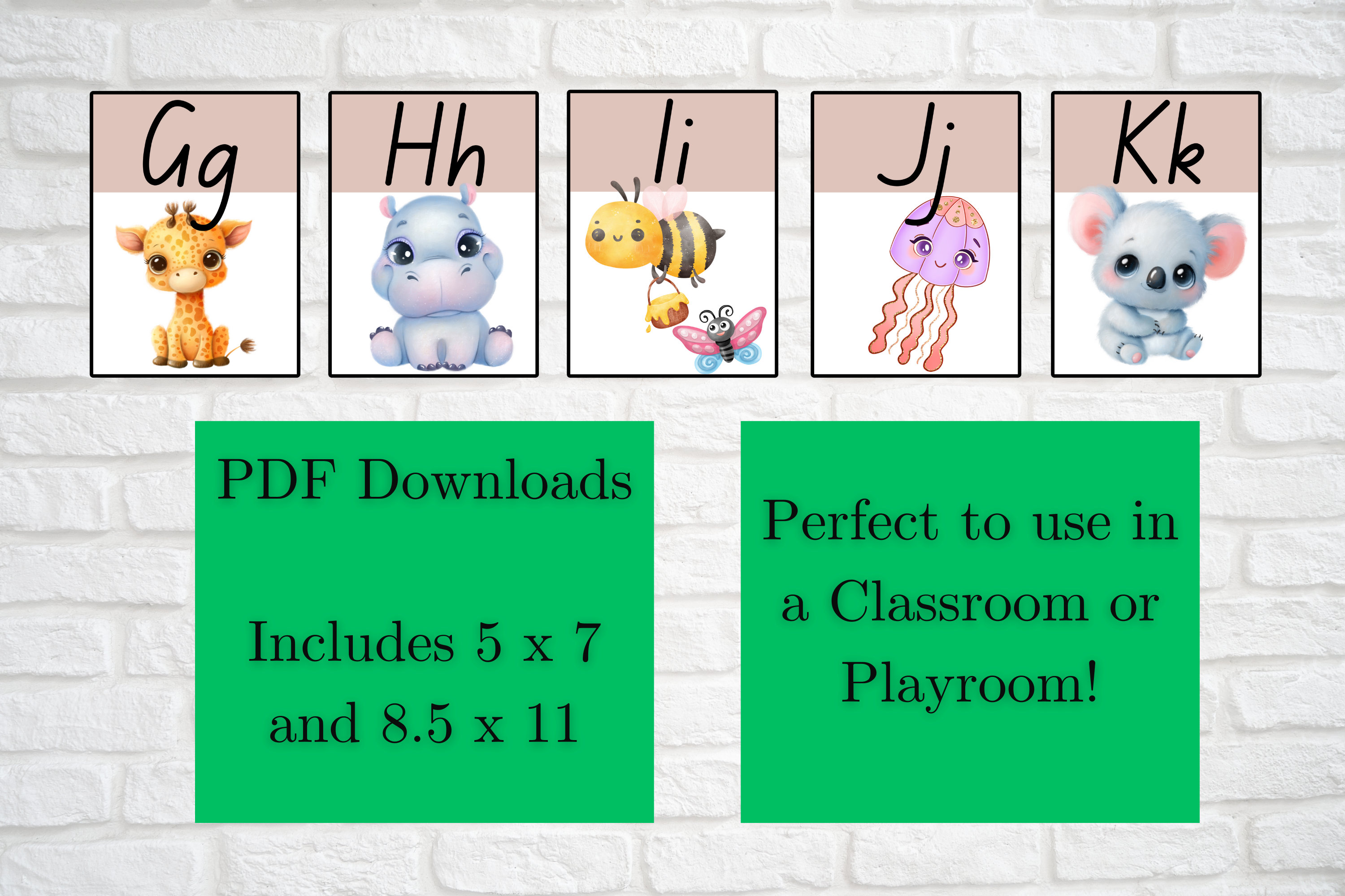 Classroom Decor Elementary | ABC Posters | Animal Alphabet Poster | ABC ...